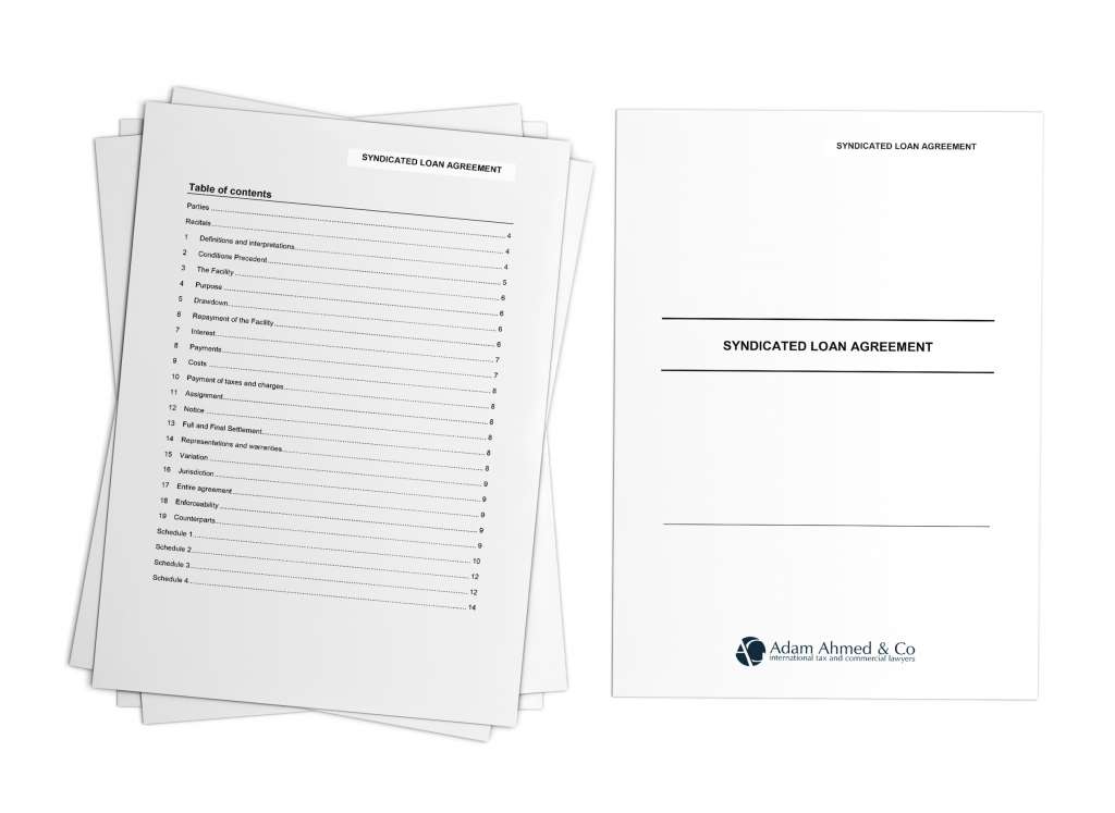 Syndicated Loan Agreement - Adam Ahmed and Co